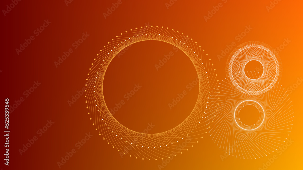 Geometric shape on gradient background, science, and technology ...