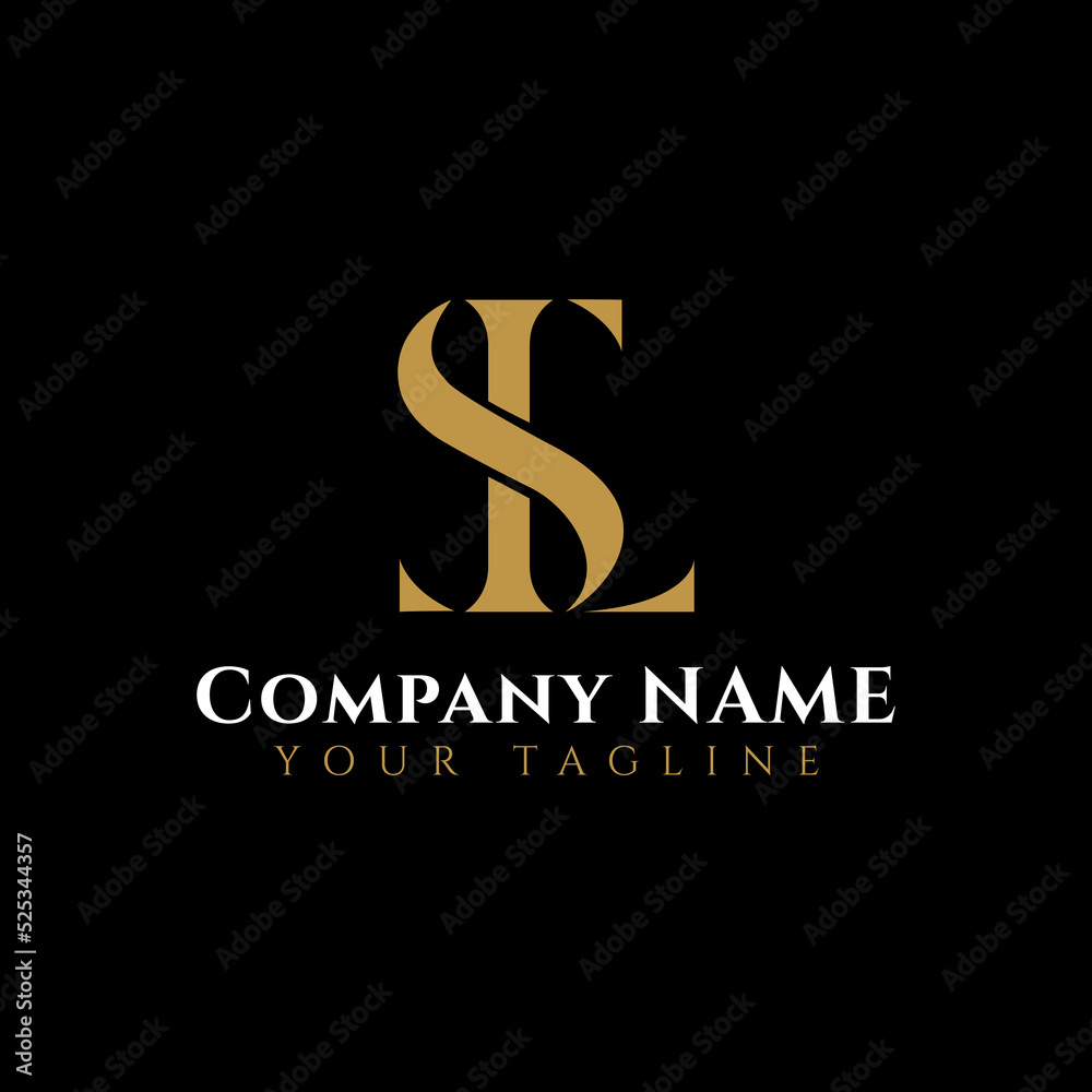 SL Initial Logo Stock Vector | Adobe Stock