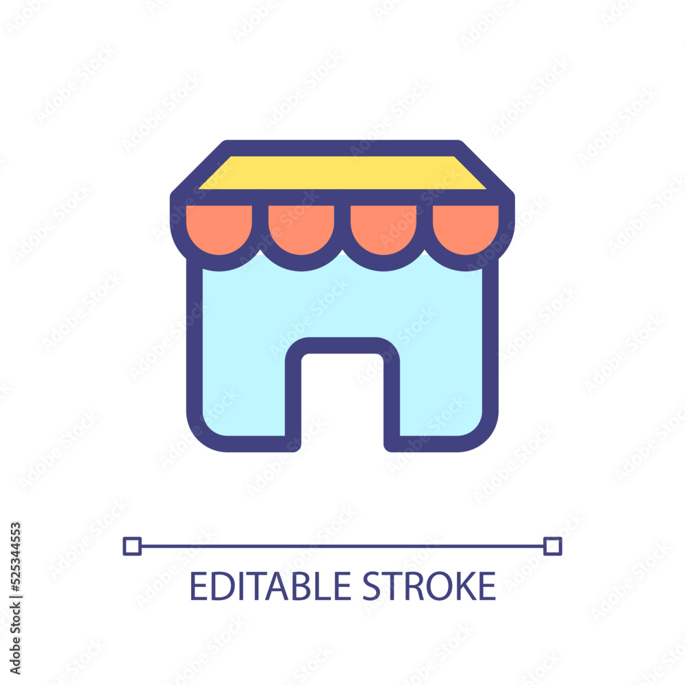 Online marketplace pixel perfect RGB color ui icon. Digital marketplace ...