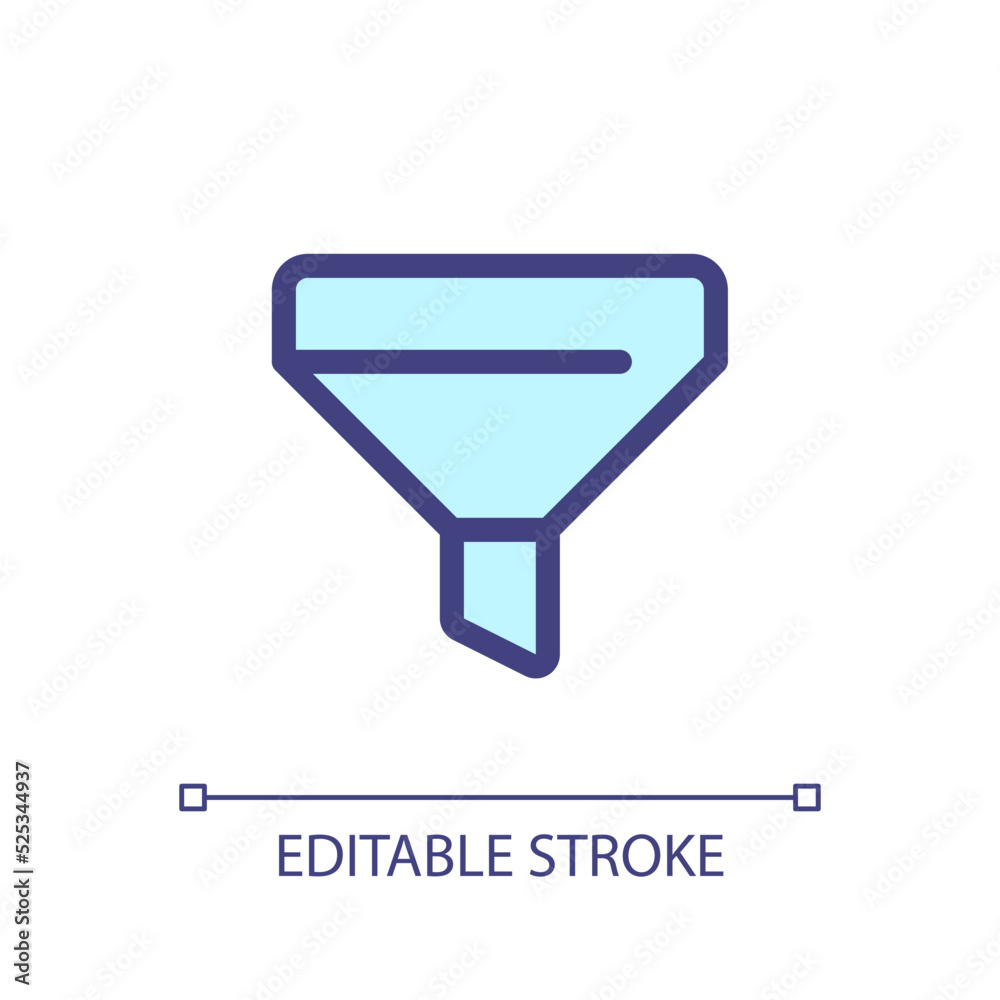 Funnel pixel perfect RGB color ui icon. Customer journey. Making ...