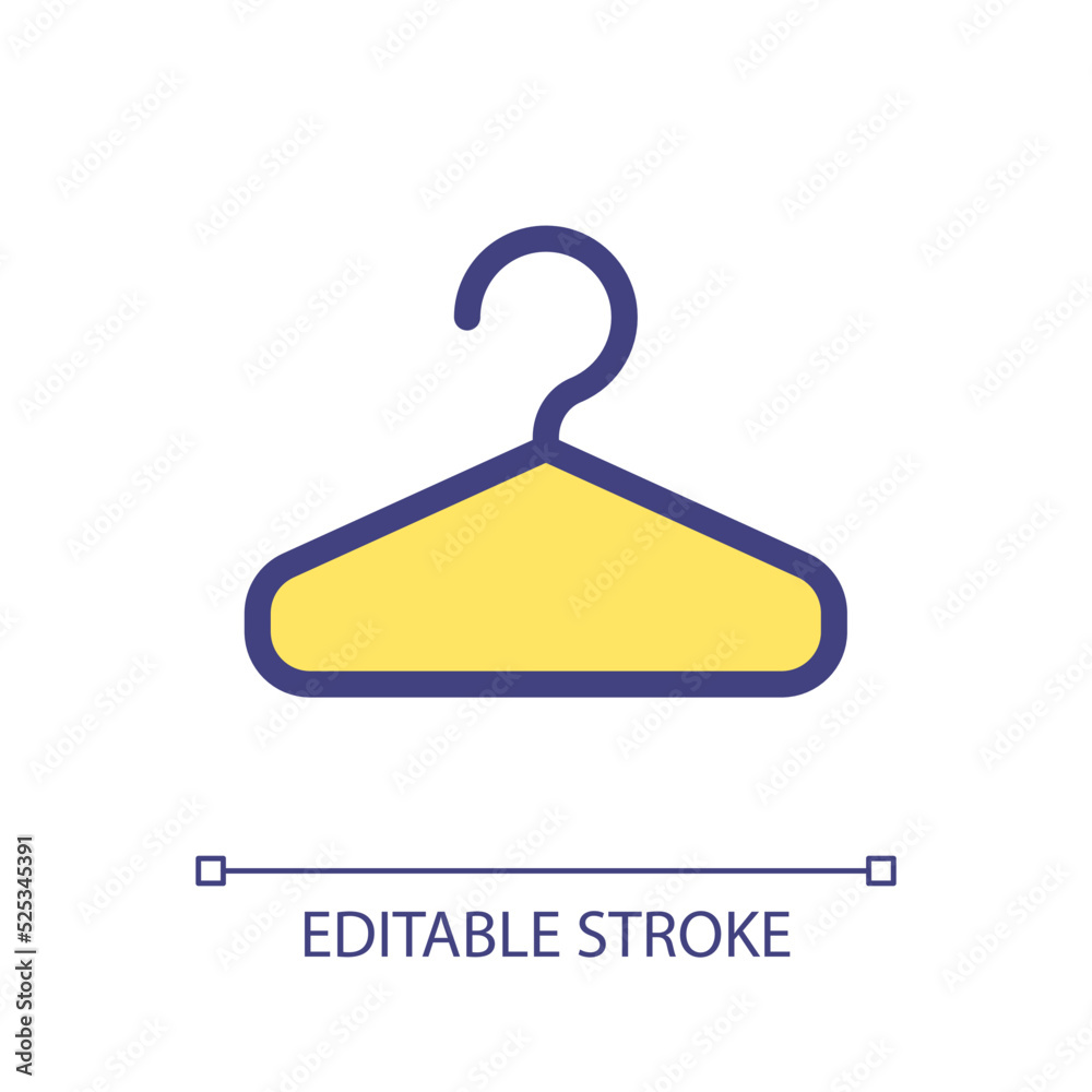 Hanger pixel perfect RGB color ui icon. Keep clothes neat. Boutique ...