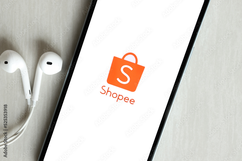 Chiang Mai, Thailand, February 6, 2022, Shopee application on the ...