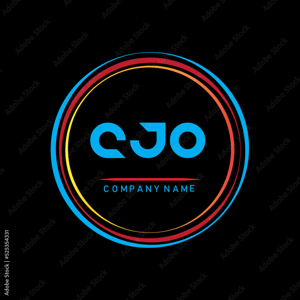 CJO letter logo,CJO letter design,letter CJO logo design,letter CJO ...