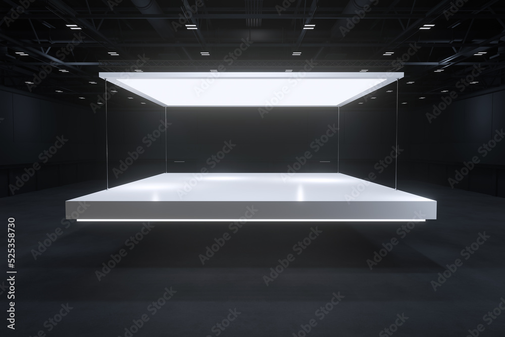 Exhibition stand for mockup and Corporate identity,Display design.Empty ...