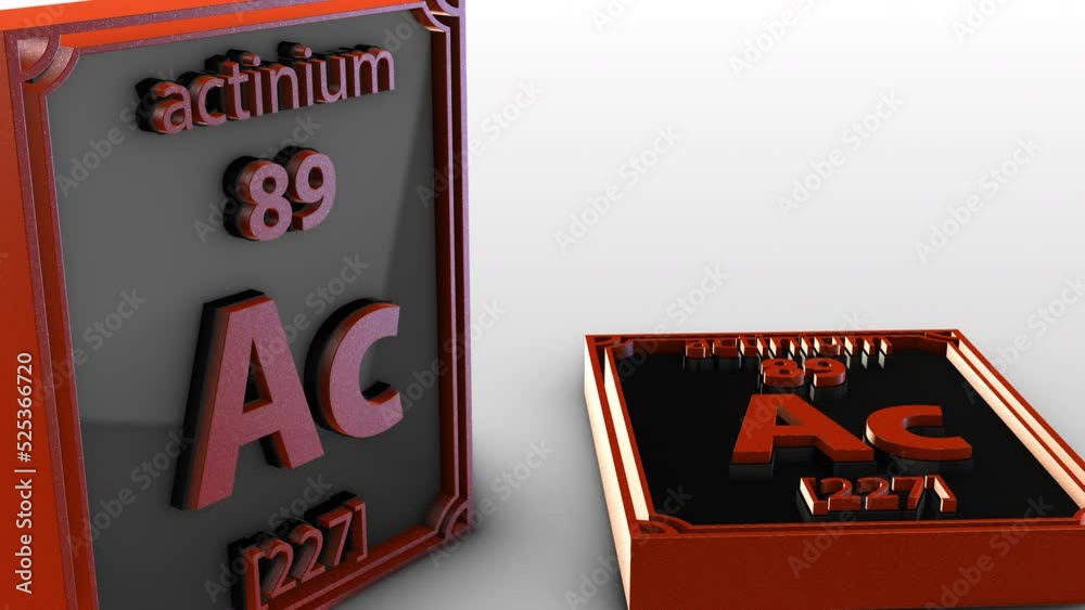 Periodic Table Of Elements - actinium - Ac - 3d animation model on a ...