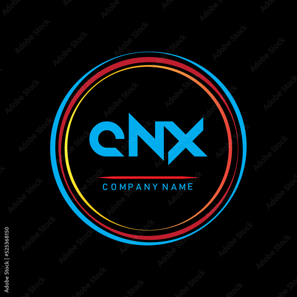 Vetor do Stock: CNX letter logo,CNX letter design,letter CNX logo ...