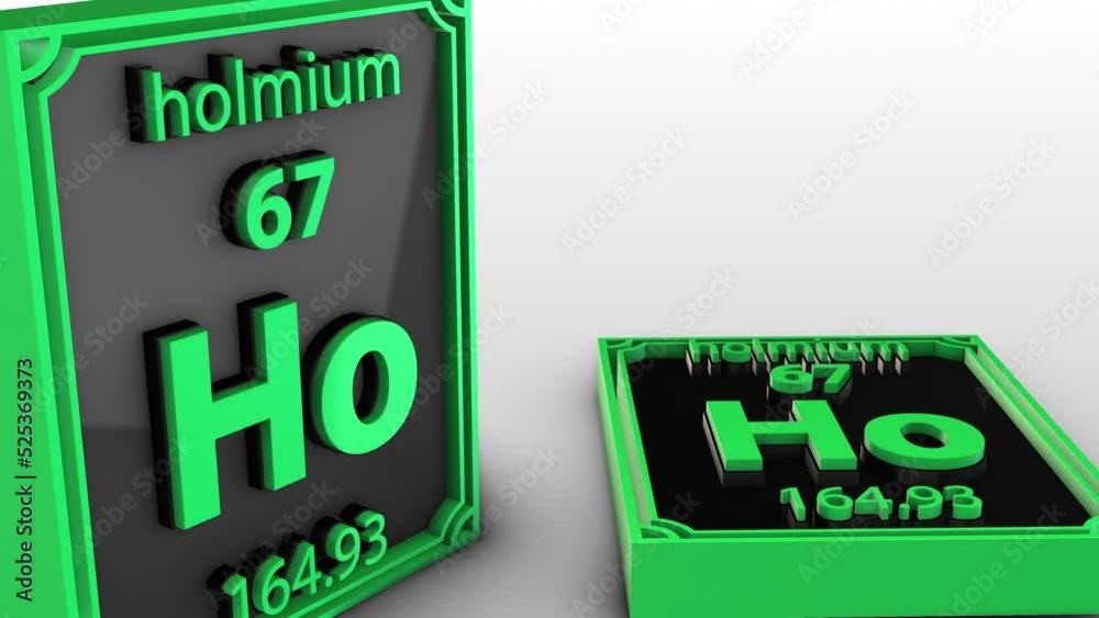 Periodic Table Of Elements - holmium - Ho - 3d animation model on a ...