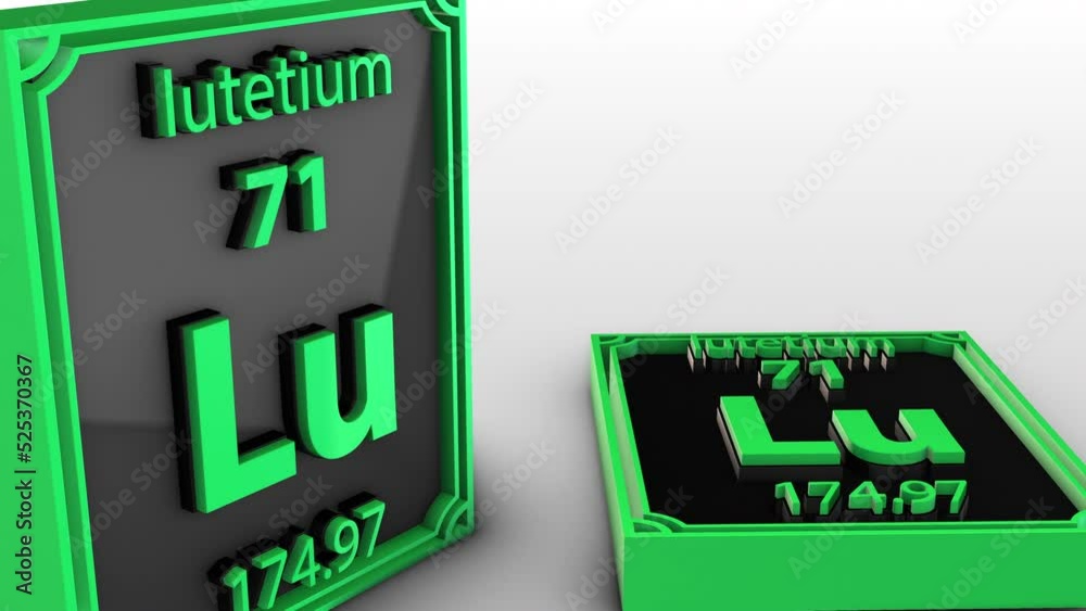 Periodic Table Of Elements - lutetium - Lu - 3d animation model on a ...