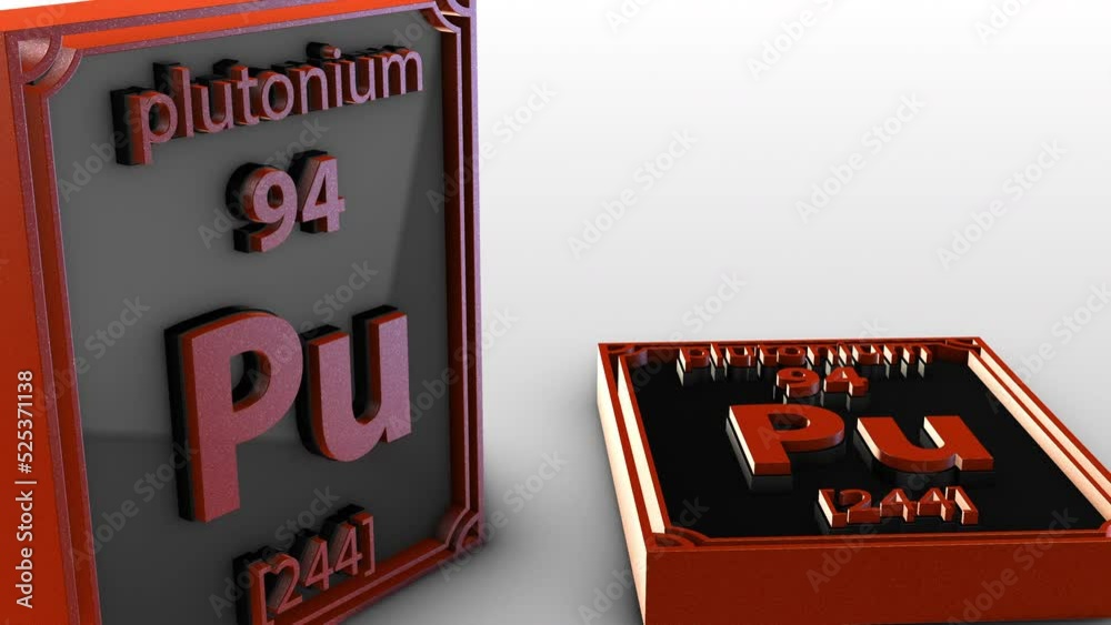 Vidéo Stock Periodic Table Of Elements - plutonium - Pu - 3d animation ...