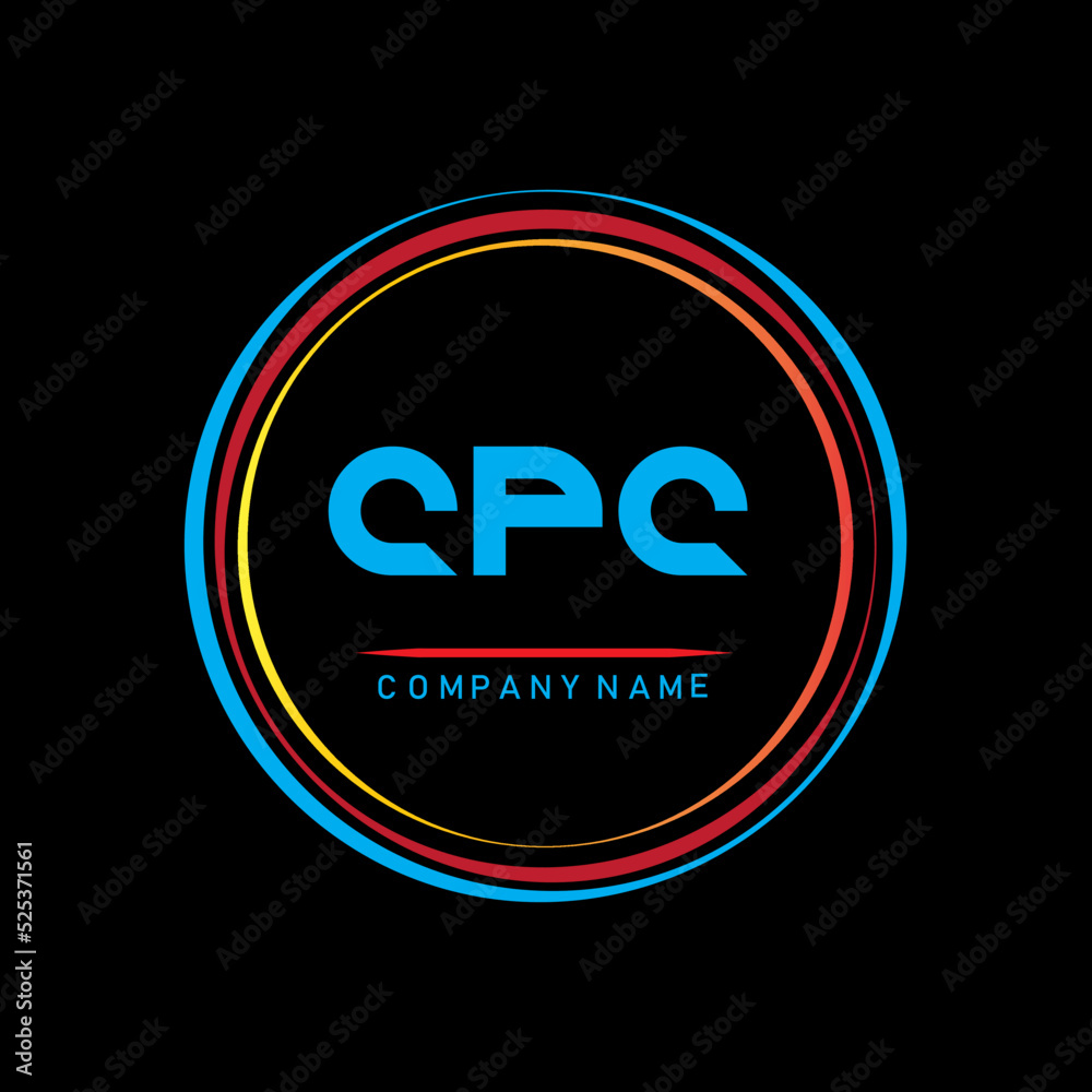 Vetor do Stock: CPC letter logo, letter design,letter CPC logo design ...