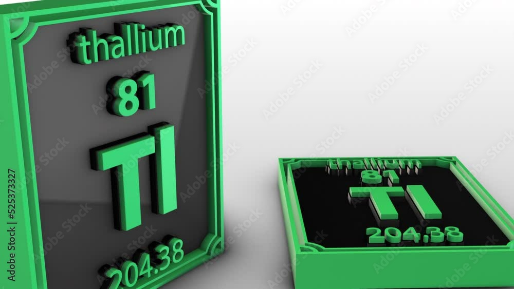 Periodic Table Of Elements - thallium - Tl - 3d animation model on a ...