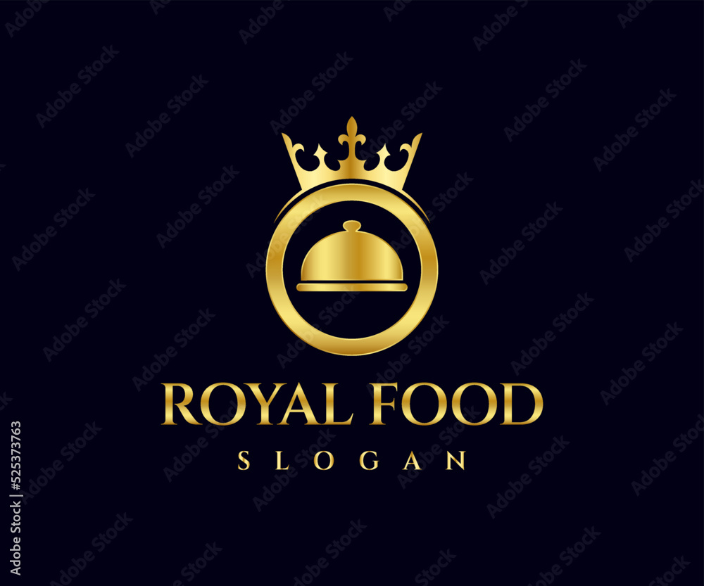 Royal Food Logo. Luxury Food Logo Template Stock Vector | Adobe Stock