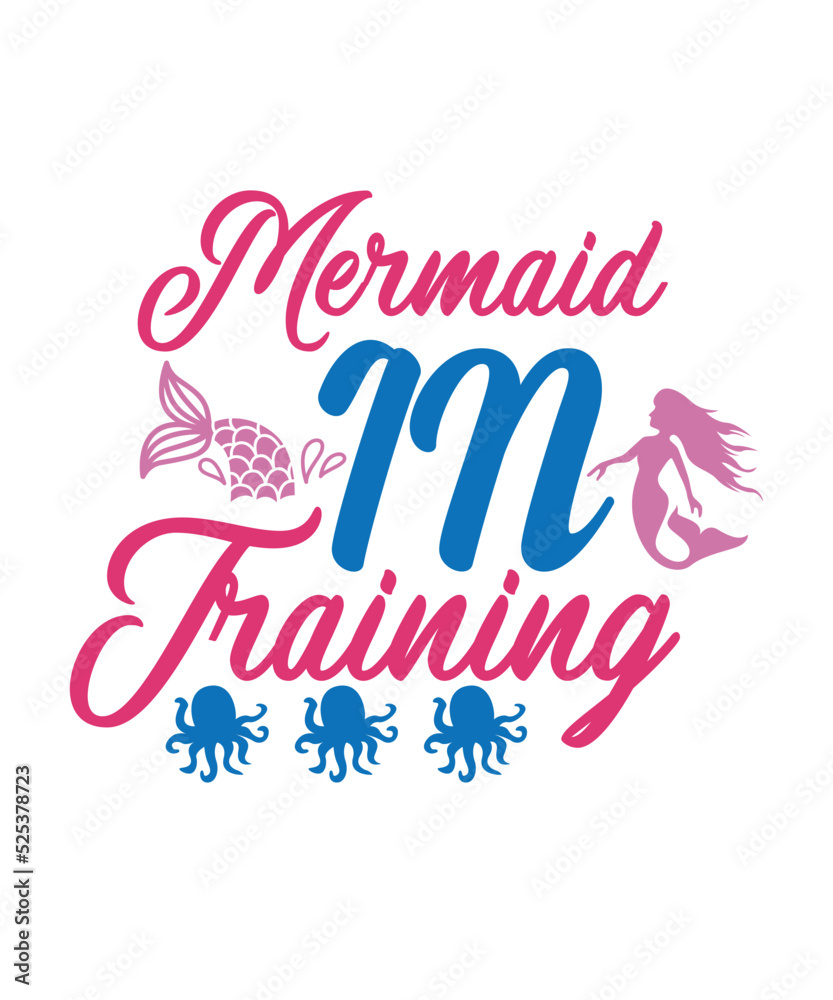 Vetor do Stock: Mermaid Svg Design,Mermaid SVG Bundle, Mermaid tail SVG ...