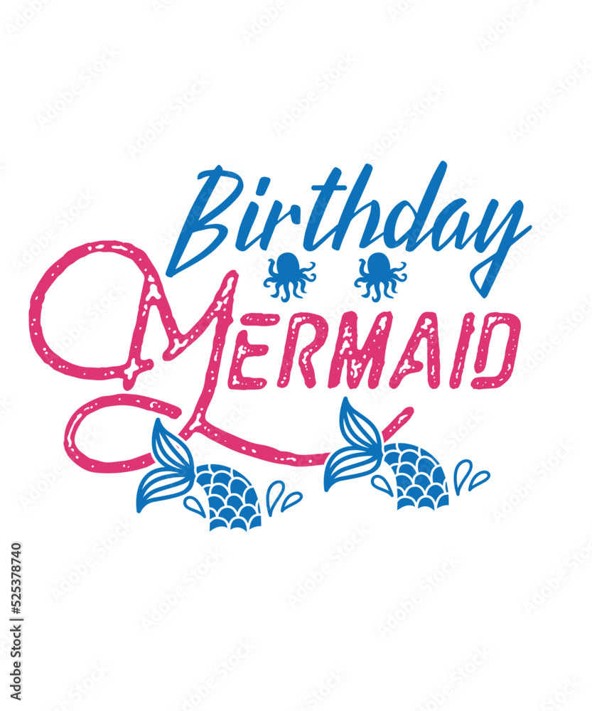 Vecteur Stock Mermaid Svg Design,Mermaid SVG Bundle, Mermaid tail SVG ...