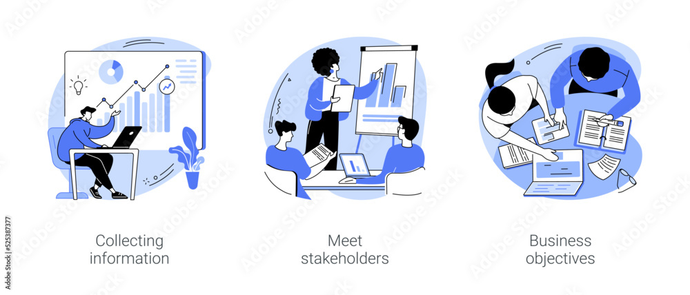 Business analysis isolated cartoon vector illustrations se Stock Vector ...