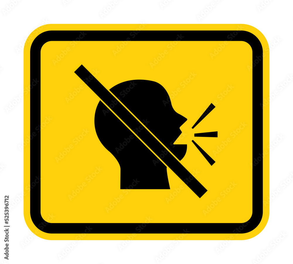 Keep Silence Symbol On White Background Stock Vector | Adobe Stock