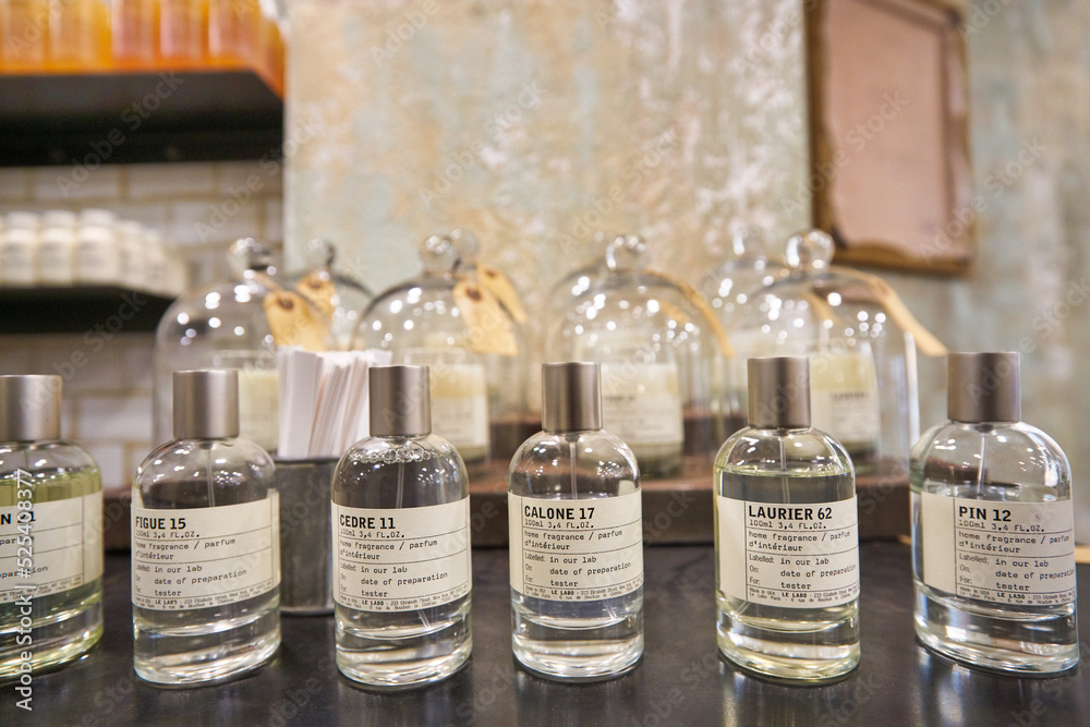 KUALA LUMPUR, MALAYSIA - CIRCA JANUARY, 2020: close up shot of Le Labo ...