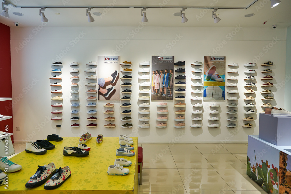 KUALA LUMPUR, MALAYSIA - CIRCA JANUARY, 2020: interior shot of Superga ...