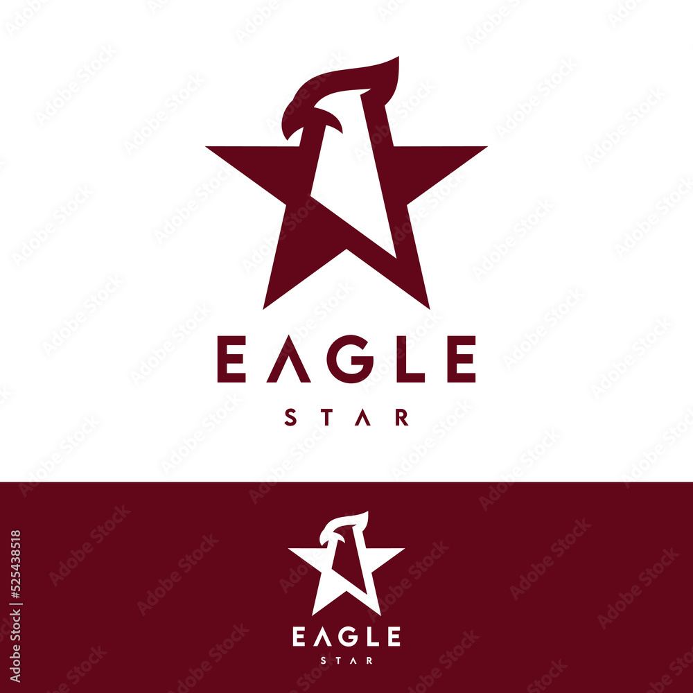 star eagle logo design inspiration Stock Vector | Adobe Stock