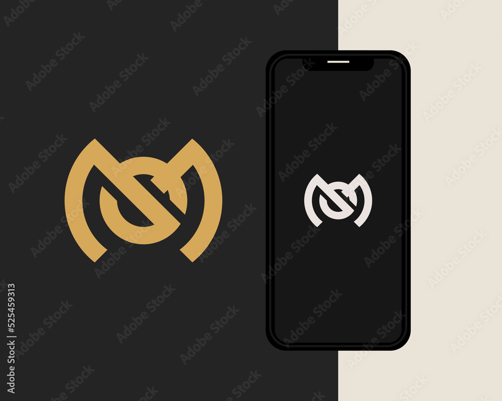 Letter M S logo design. creative minimal monochrome monogram symbol ...