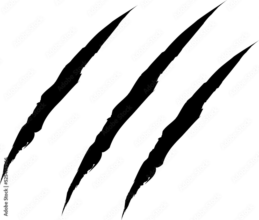 Claw scratch silhouette icon Stock Illustration | Adobe Stock