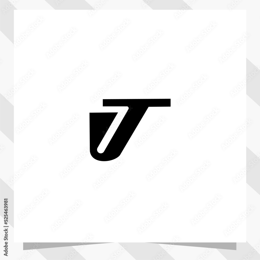 letter jt tj logo design Stock Vector | Adobe Stock