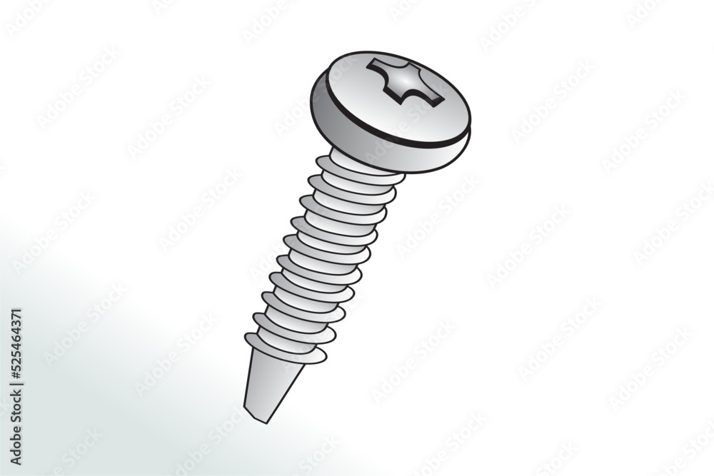 Screw nut set drawing, Nuts, Bolts Screws Collection, Isometric View ...