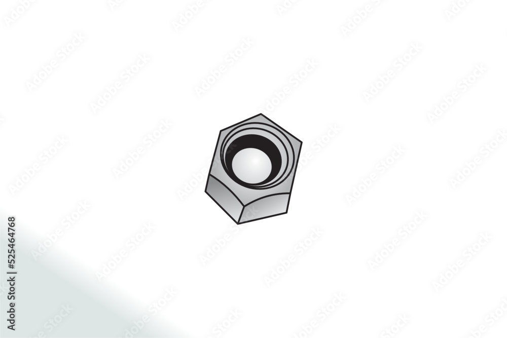 Screw nut set drawing, Nuts, Bolts Screws Collection, Isometric View ...