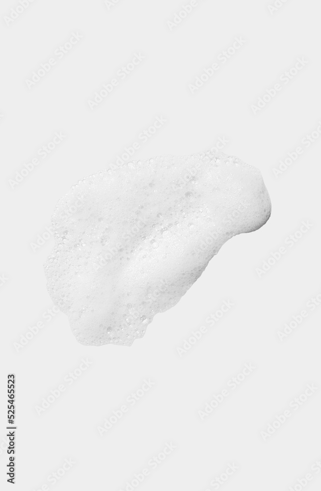 Skincare cleanser foam texture of different shapes. Thick and light ...
