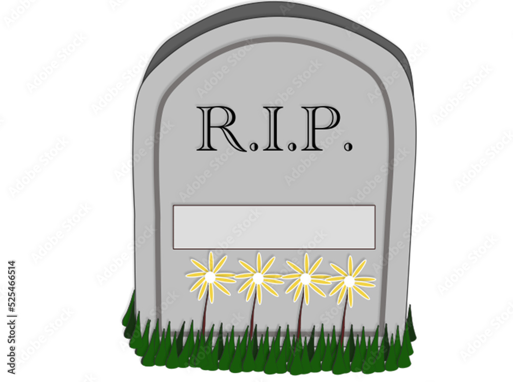 R.I.P. tombstone Stock Illustration | Adobe Stock