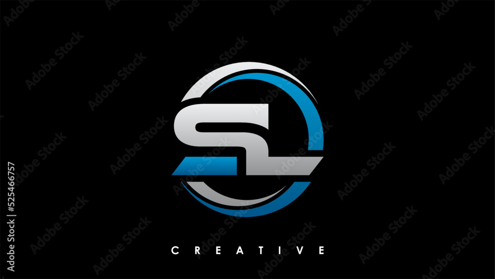 SL Letter Initial Logo Design Template Vector Illustration Stock Vector ...