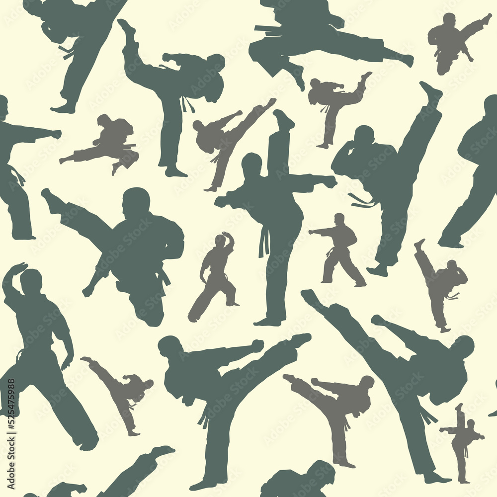 Original seamless Texture Pattern martial arts for print on Sports ...