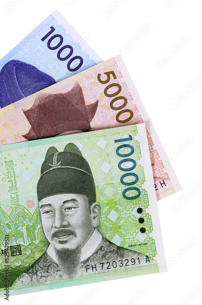 Korean Won currency notes isolated transparent background photo PNG ...