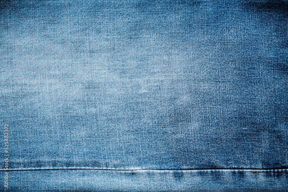 Retro color tone of blue denim jeans fabric texture for background ...
