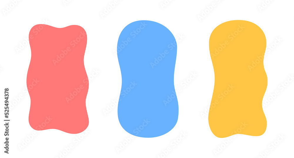 Vecteur Stock Hand drawn organic shapes set for social media stories ...