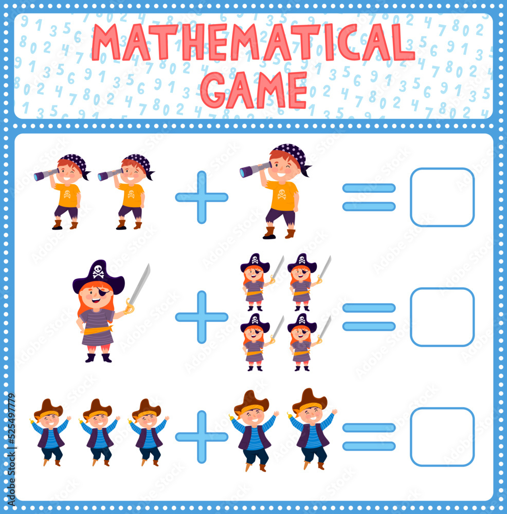 Education game for children fun addition by guess the correct number of ...
