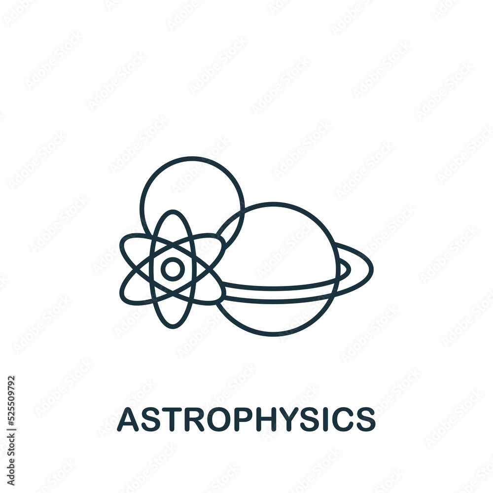 Astrophysics icon. Line simple Science icon for templates, web design ...