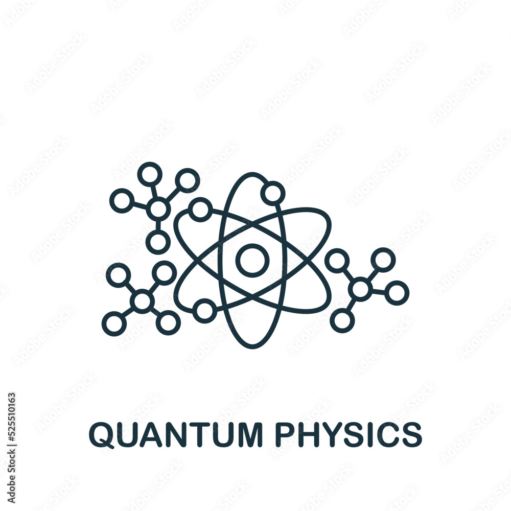Quantum Physics icon. Line simple Science icon for templates, web ...