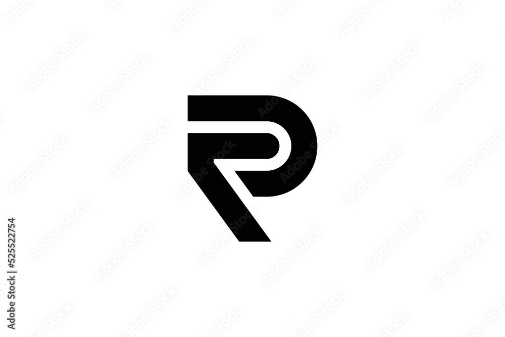 R logo with a minimal design. An icon of a R letter on a luxury ...