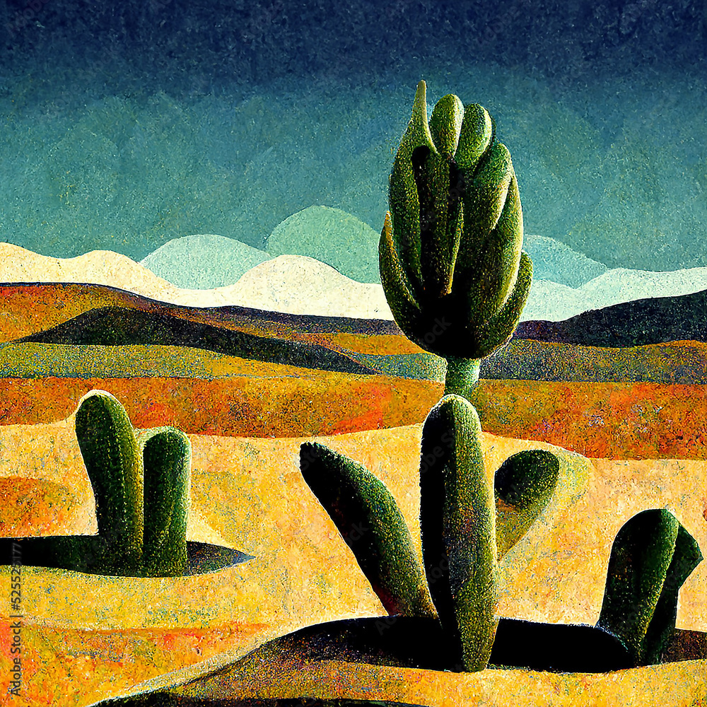 Cacti and Succulents Plants Scenert in the North American Desert ...