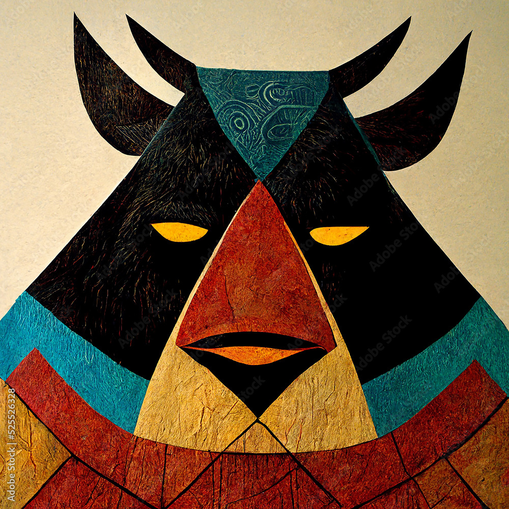 Native American Decorative Wildlife Mask, Tribal Deity Symbol ...