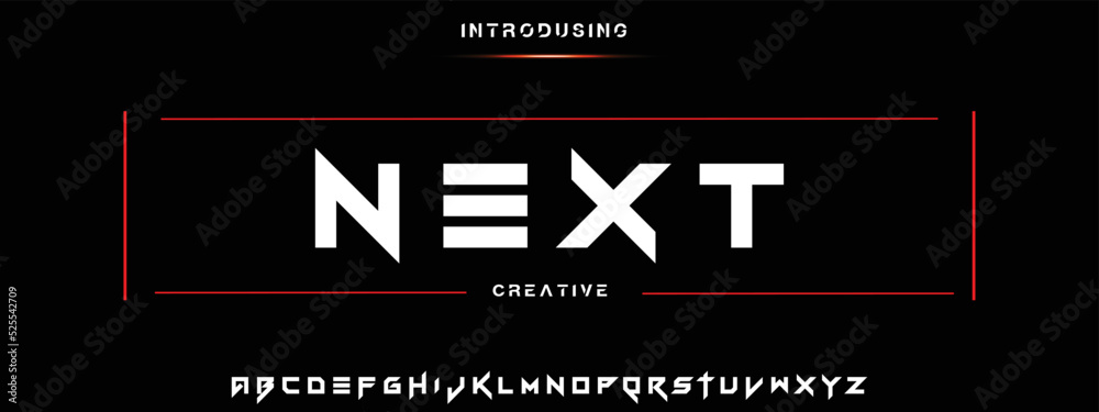 NEXT Letters elegant alphabet fonts and number. Classic Lettering ...