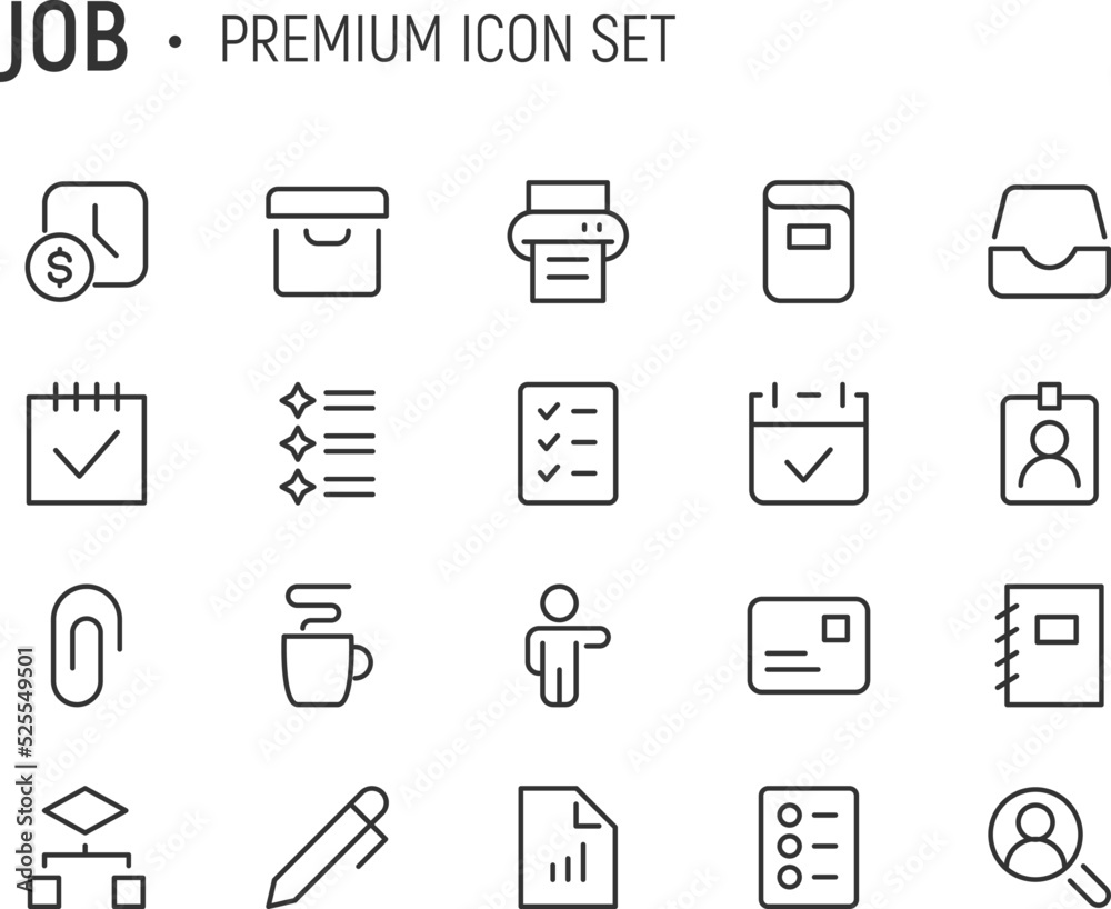 Editable vector pack of job line icons. Stock Vector | Adobe Stock Editable vector pack of job line icons. Stock Vector | Adobe Stock