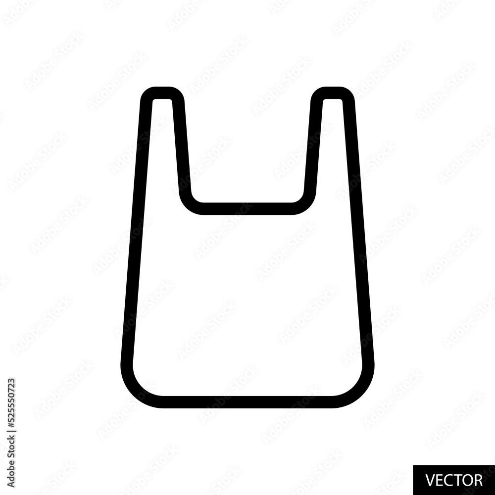 Plastic bag vector icon in line style design for website design, app ...