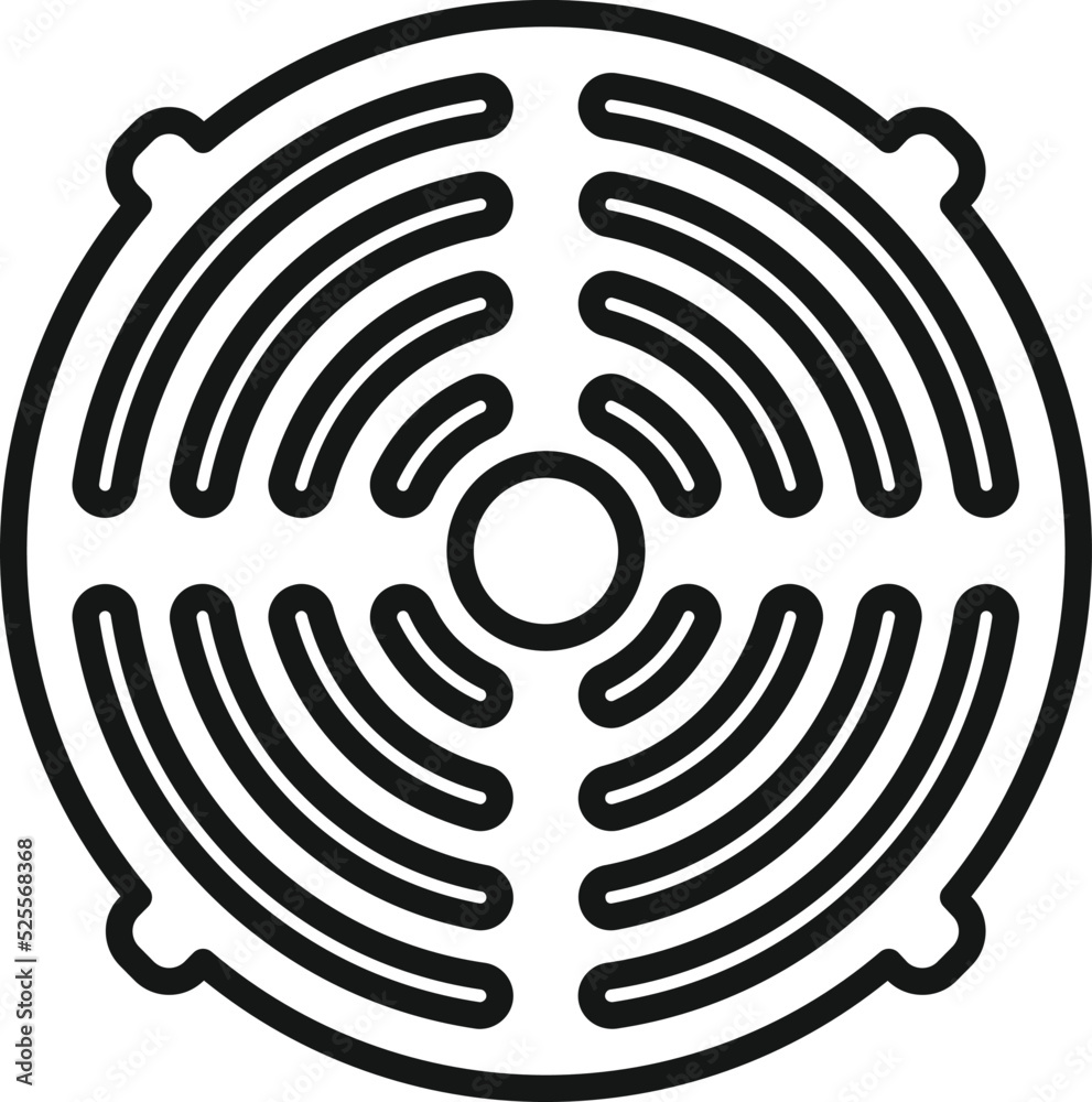 Safety manhole icon outline vector. City lid Stock Vector | Adobe Stock