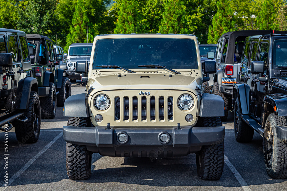 Modified Jeep Wrangler Rubicon Unlimited JK Hardtop Stock Photo | Adobe ...