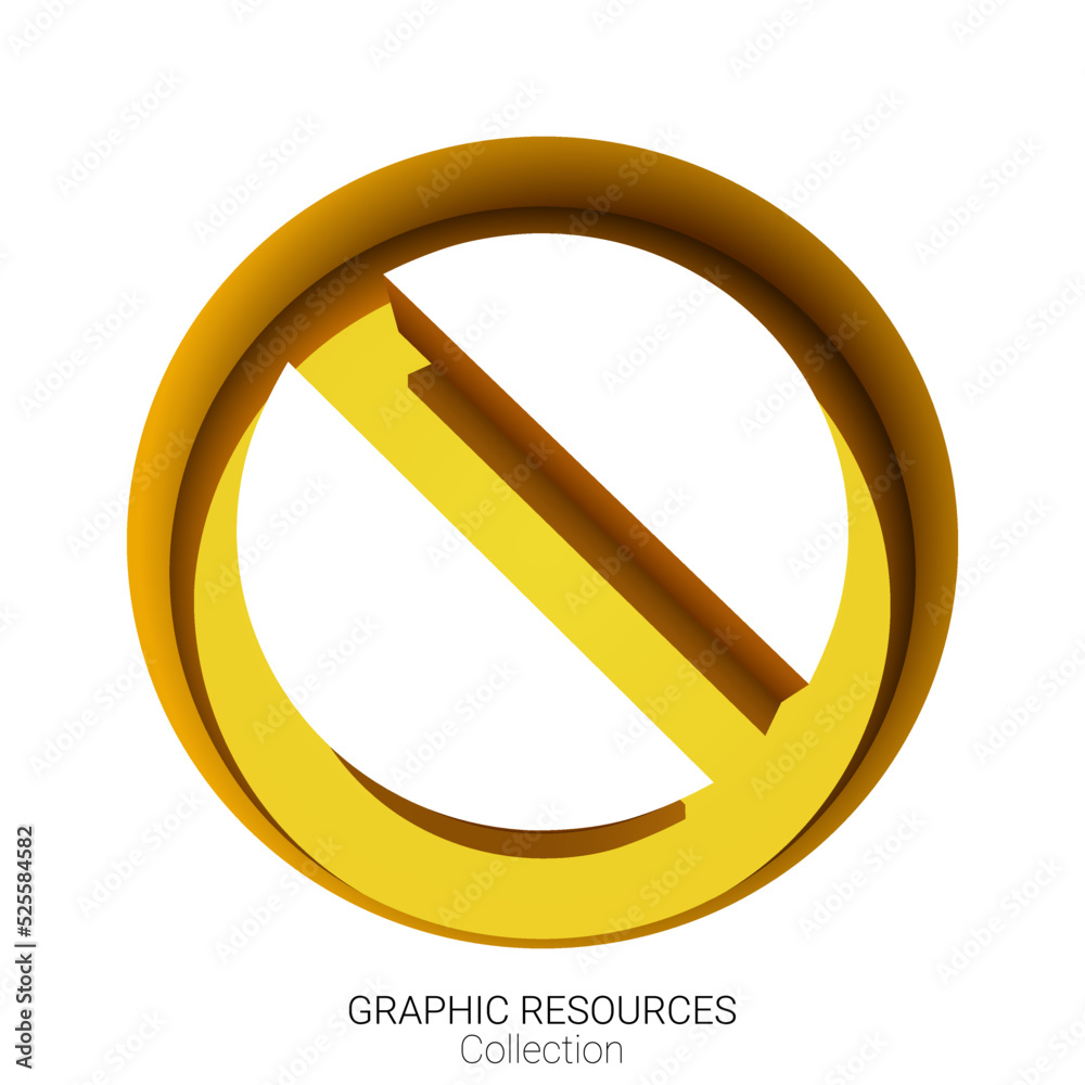 Vecteur Stock No Sign or Stop icon. Concept of restriction or ...