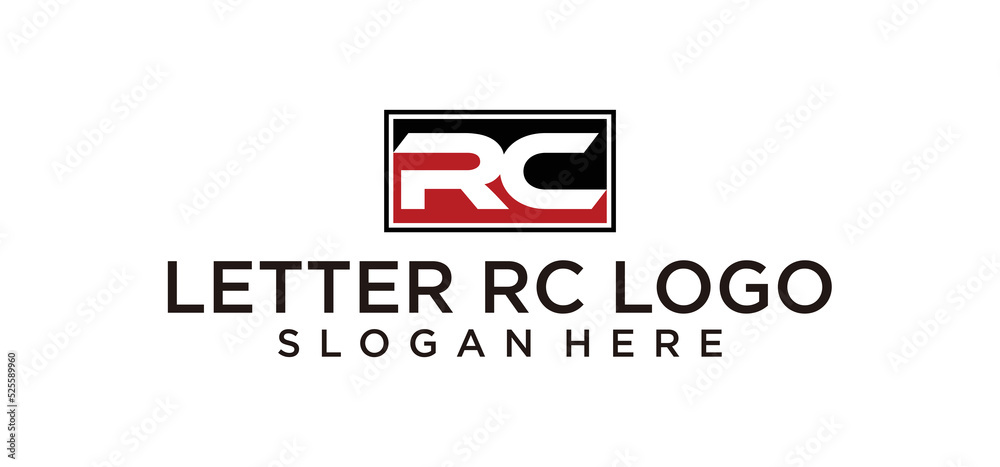Letter RC logo design Stock Vector | Adobe Stock