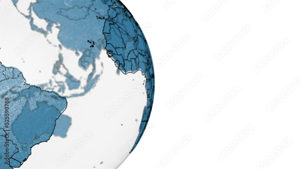Vidéo Stock This is a stock motion graphic that shows the rotation of the planet Earth on a ...