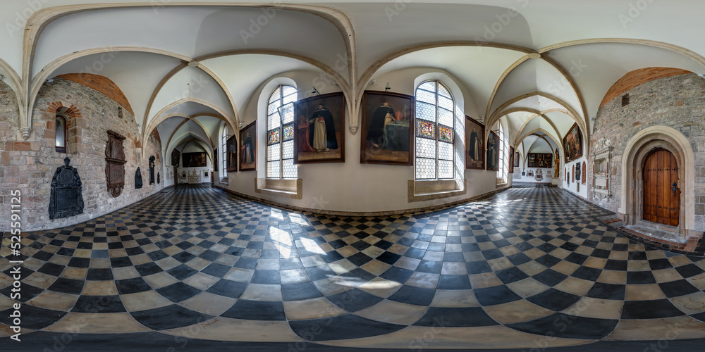 Full spherical seamless hdri panorama 360 degrees in corridor of hall ...